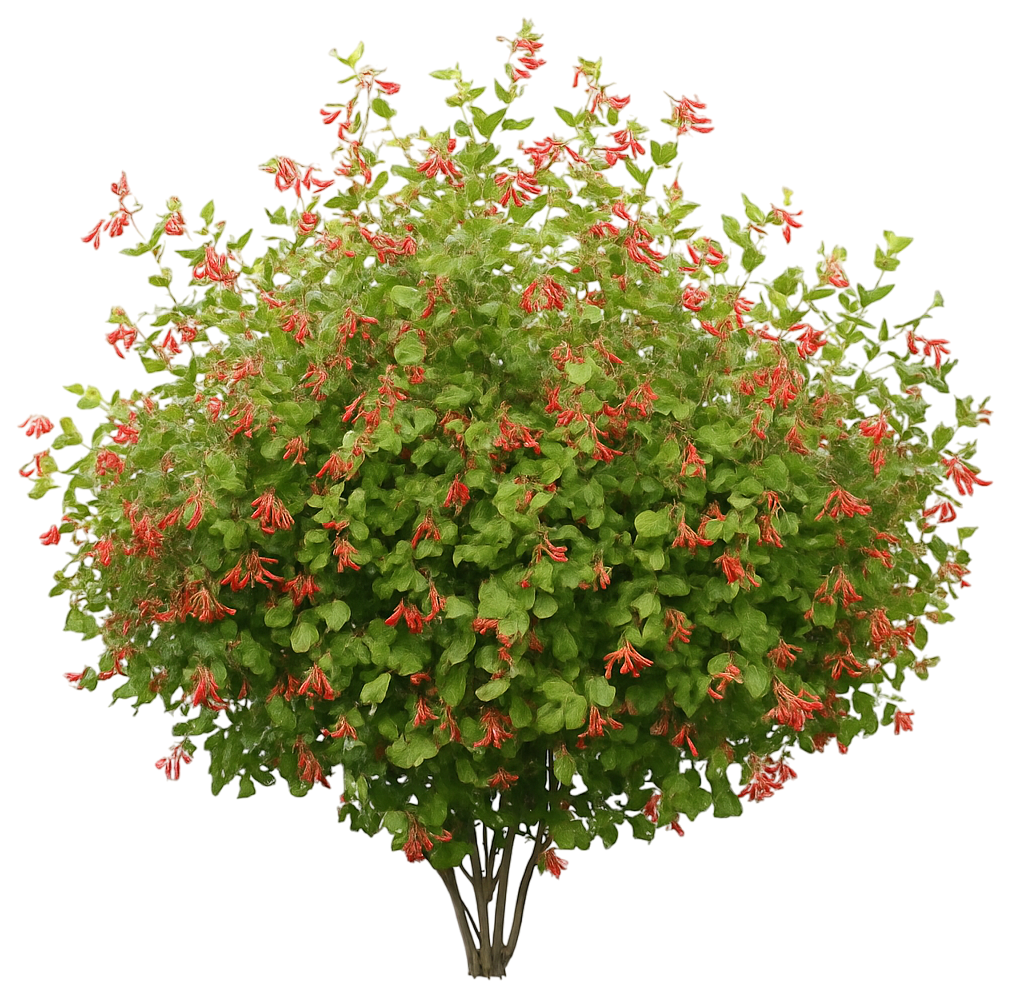Honeysuckle Vine 'Dropmore Scarlet' (Lonicera X Brownii 'Dropmore ...
